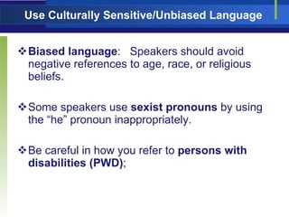 Chapter 16 using language to stlye the speech[1] | PPT | Hair Care | Beauty