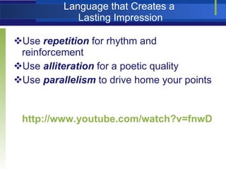 Chapter 16 using language to stlye the speech[1] | PPT
