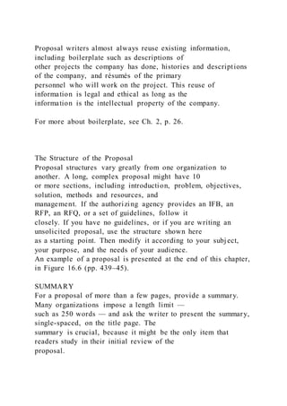 CHAPTER 16Writing ProposalsChapter IntroductionUnder | PDF