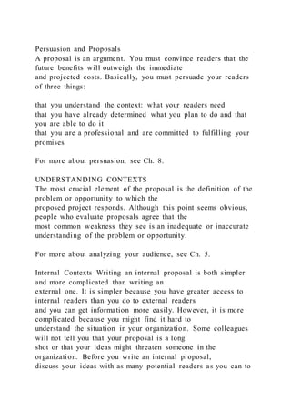 CHAPTER 16Writing ProposalsChapter IntroductionUnder | PDF