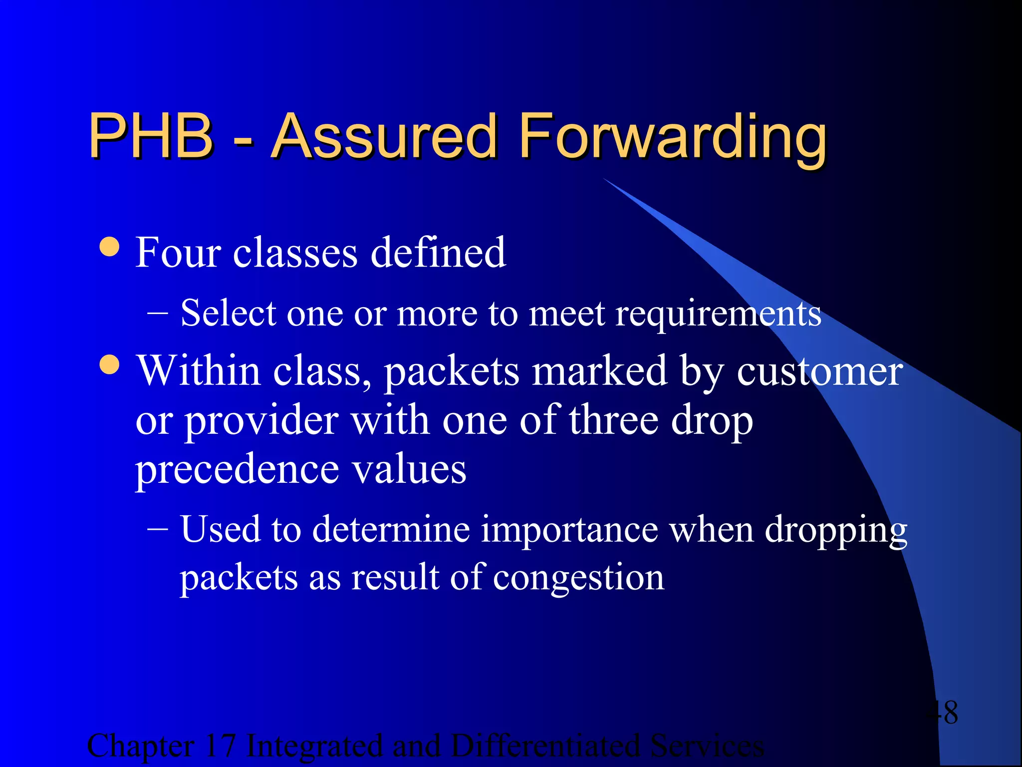 Integrated and Differentiated services Chapter 17 | PPT