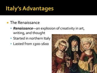 Chapter 17.1 italy, birthplace of the renaissance | PPTX