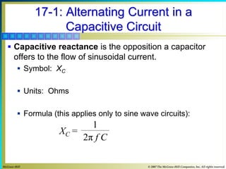 Capacitance Reactance Formula