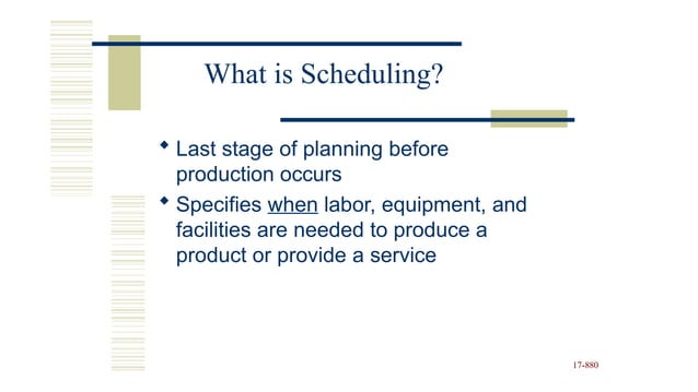 chapter 17.pptx of scheduling in operations | PPTX