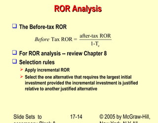 Chapter 17 after-tax economic analysis | PPT