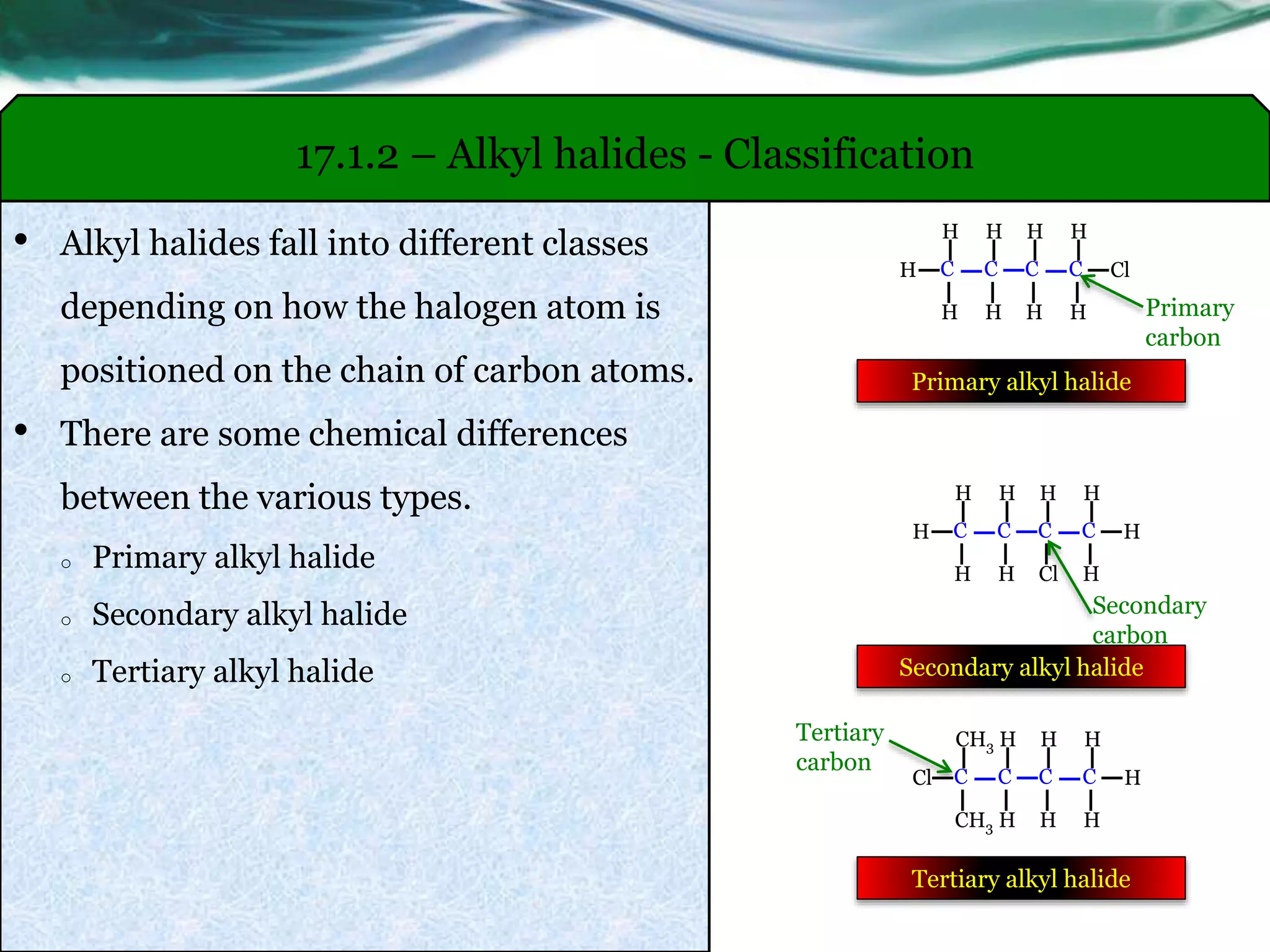 Chapter 17 alkyl halides and amines | PPTX | Chemistry | Science