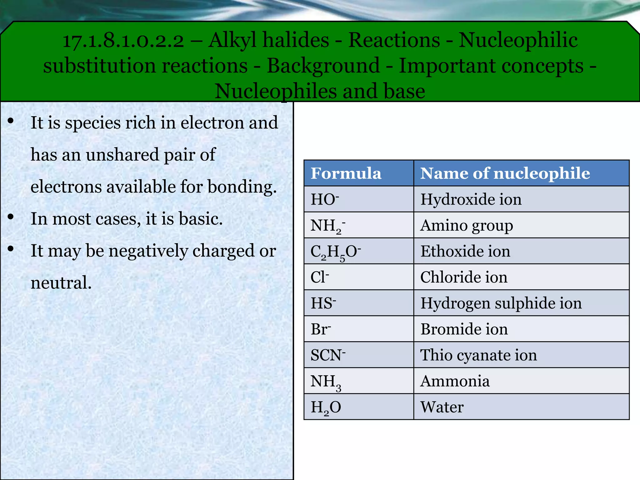 Chapter 17 alkyl halides and amines | PPTX | Chemistry | Science