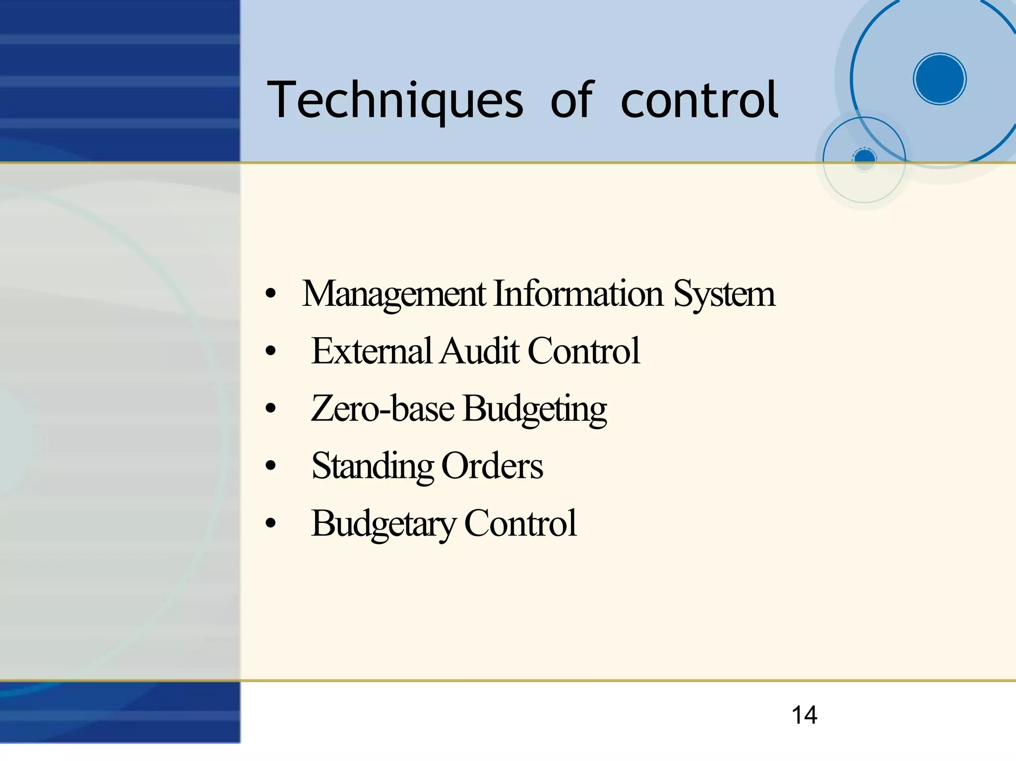 Controlling in Management - Definition,Scope,Steps,Techniques | PPTX