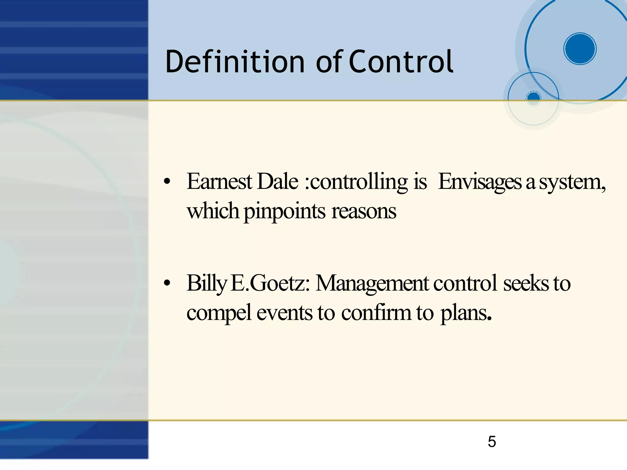 Controlling in Management - Definition,Scope,Steps,Techniques | PPTX