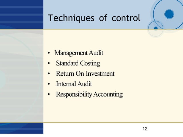 Controlling in Management - Definition,Scope,Steps,Techniques | PPTX