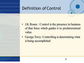 Controlling in Management - Definition,Scope,Steps,Techniques | PPTX