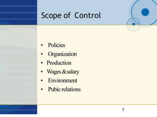 Controlling in Management - Definition,Scope,Steps,Techniques | PPTX
