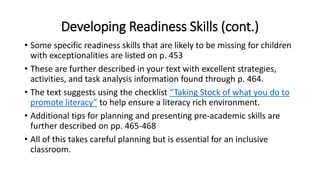 Chapter 17 facilitating pre-academic and cognitive learning | PPTX