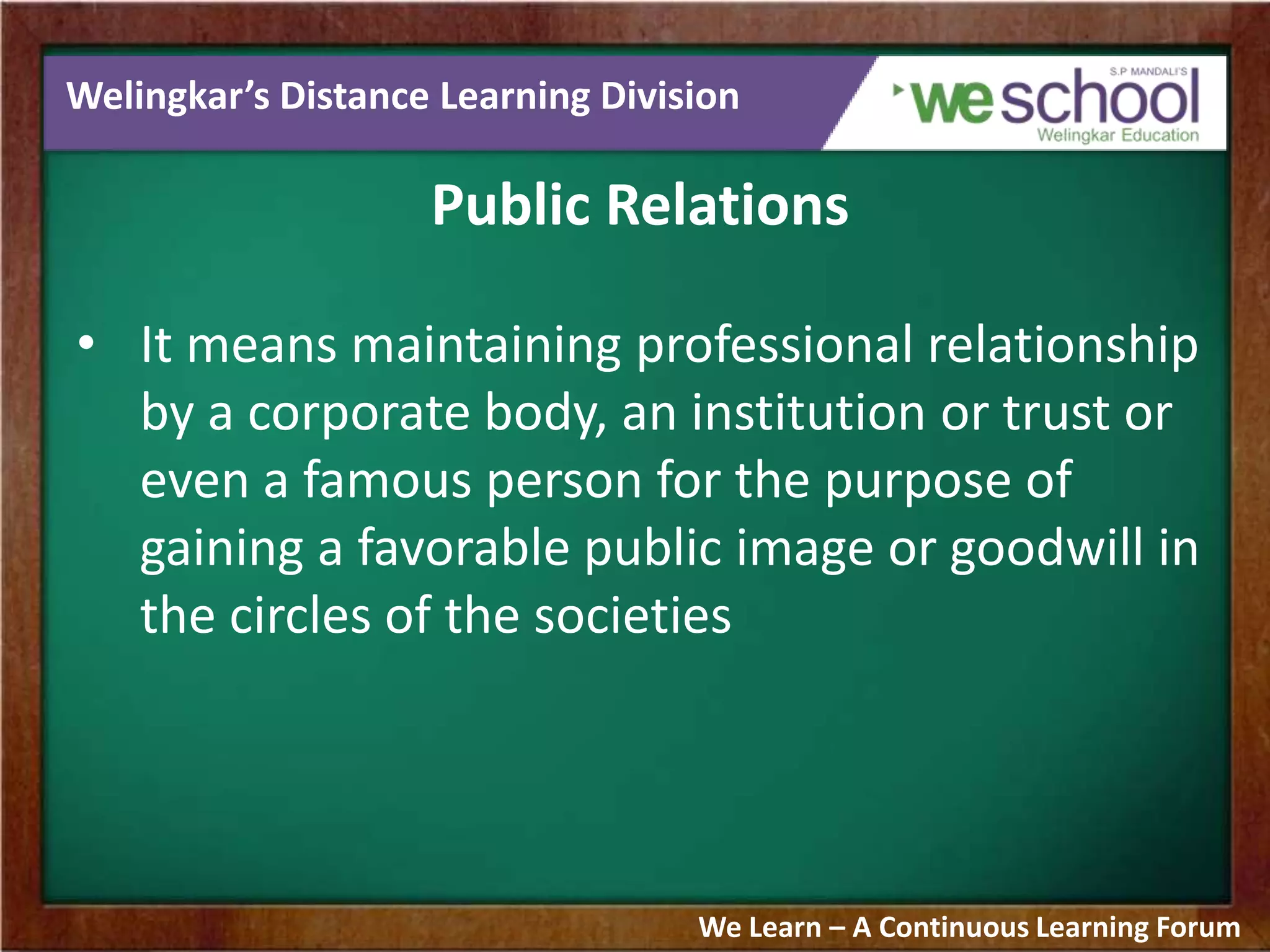 Liason and Public Relations | PPTX