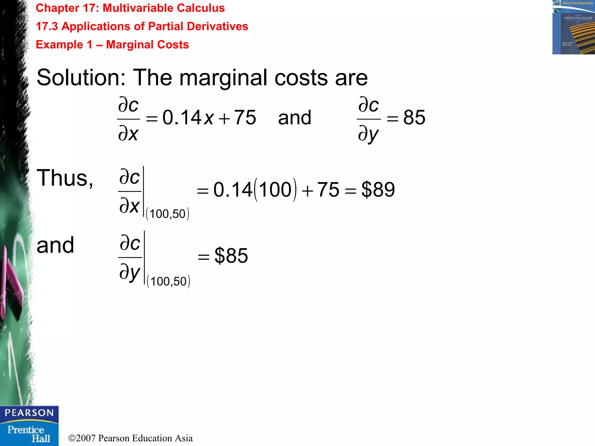 Chapter 17 - Multivariable Calculus | PPT