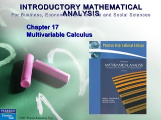 Chapter 17 - Multivariable Calculus | PPT