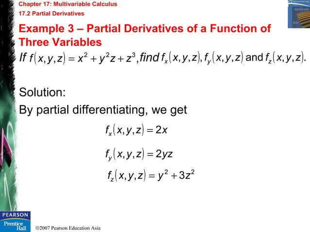 Chapter 17 - Multivariable Calculus | PPT