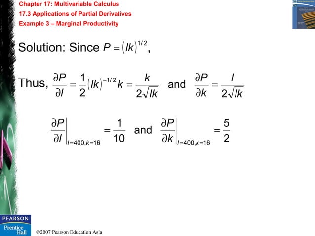 Chapter 17 - Multivariable Calculus | PPT