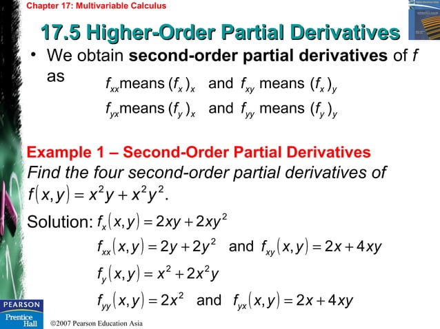 Chapter 17 - Multivariable Calculus | PPT