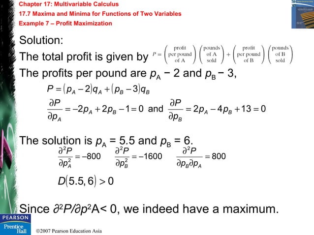 Chapter 17 - Multivariable Calculus | PPT