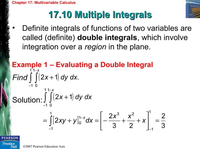 Chapter 17 - Multivariable Calculus | PPT