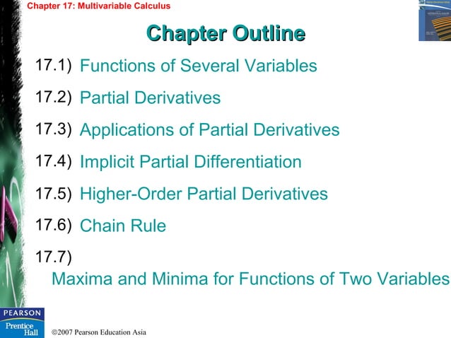 Chapter 17 - Multivariable Calculus | PPT