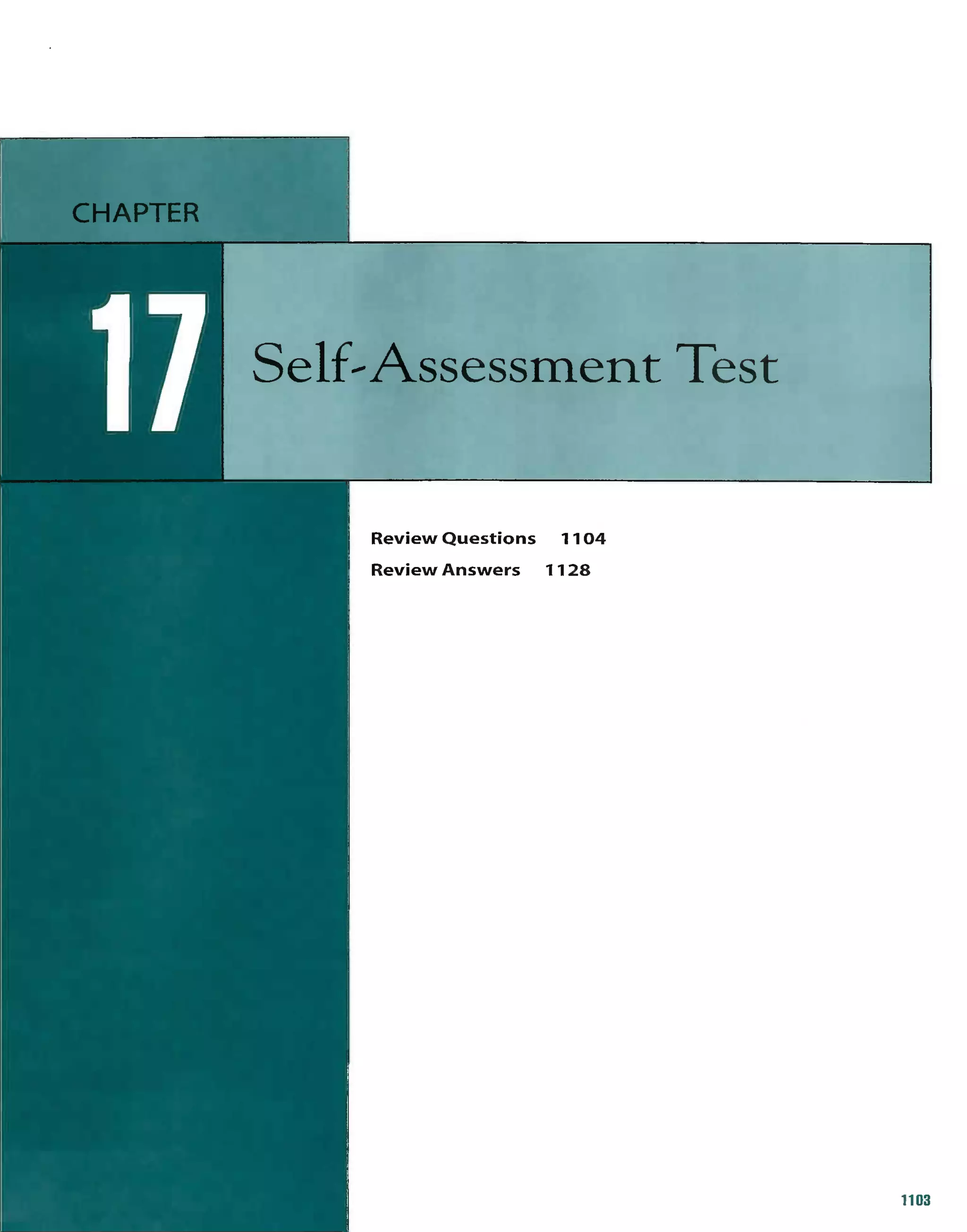 Chapter 17 self-assessment test | PDF