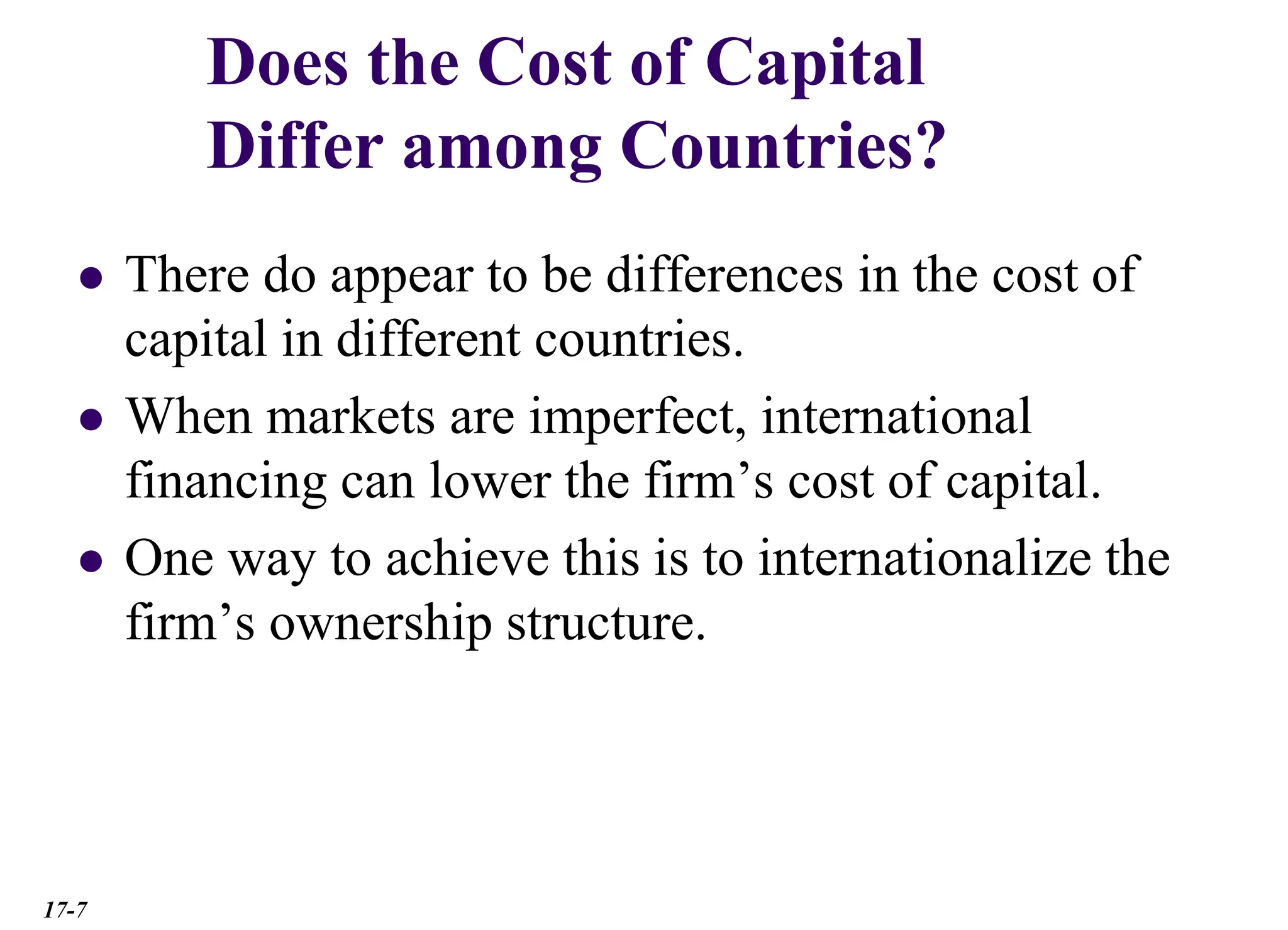 Cost of capital, international financial management | PPT