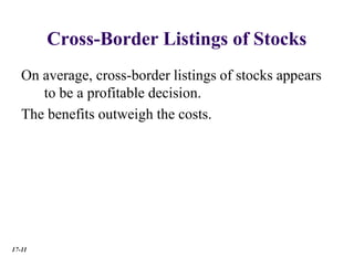 Cost of capital, international financial management | PPT