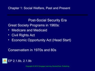 Chapter 1: Social Welfare, Past and Present | PPT