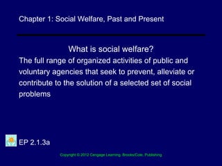 Chapter 1: Social Welfare, Past and Present | PPT