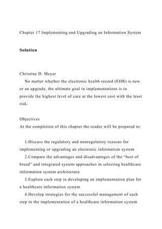 Chapter 17 Implementing and Upgrading an Information System Soluti.docx