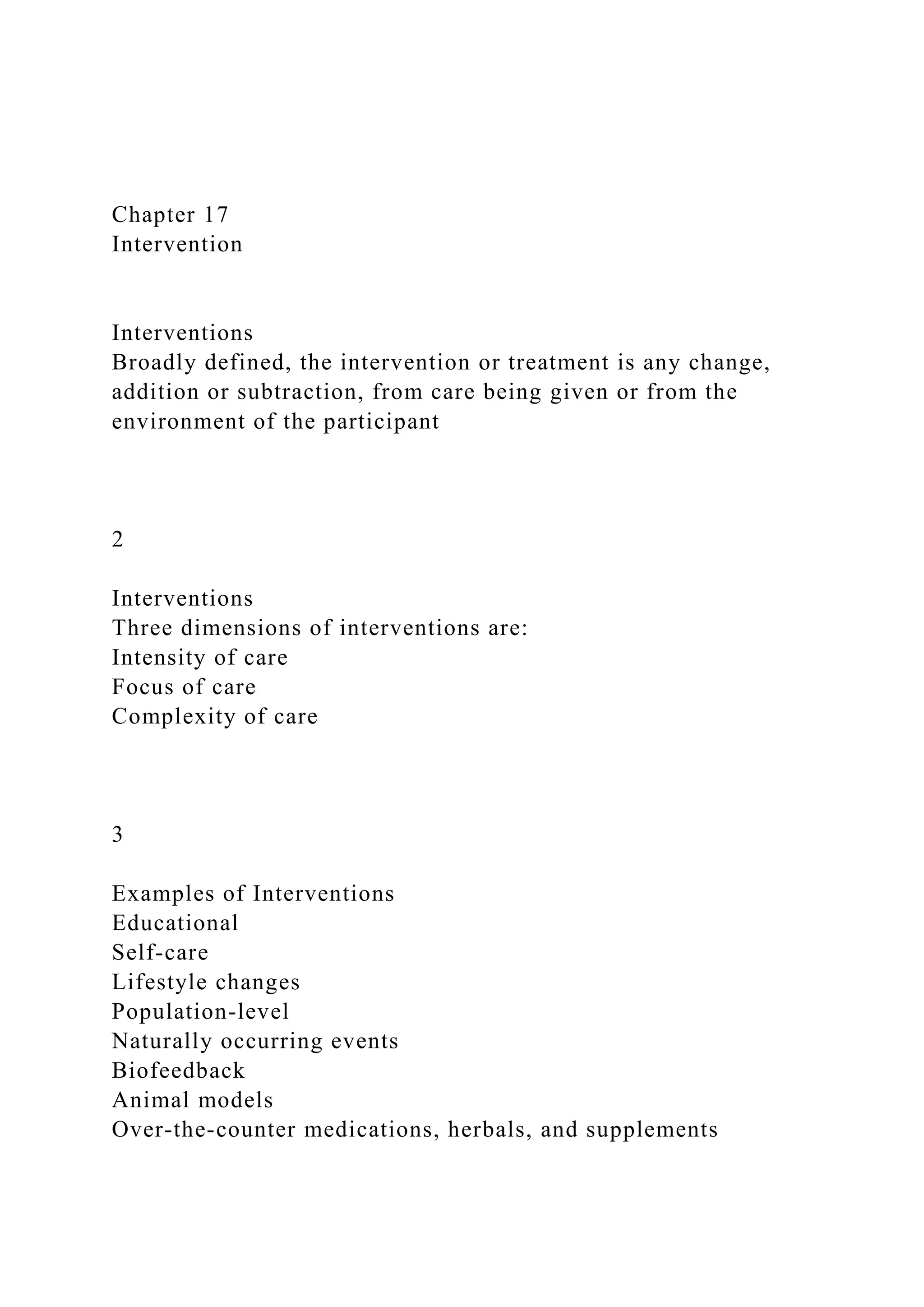 Chapter 17InterventionInterventionsBroadly defined, th.docx
