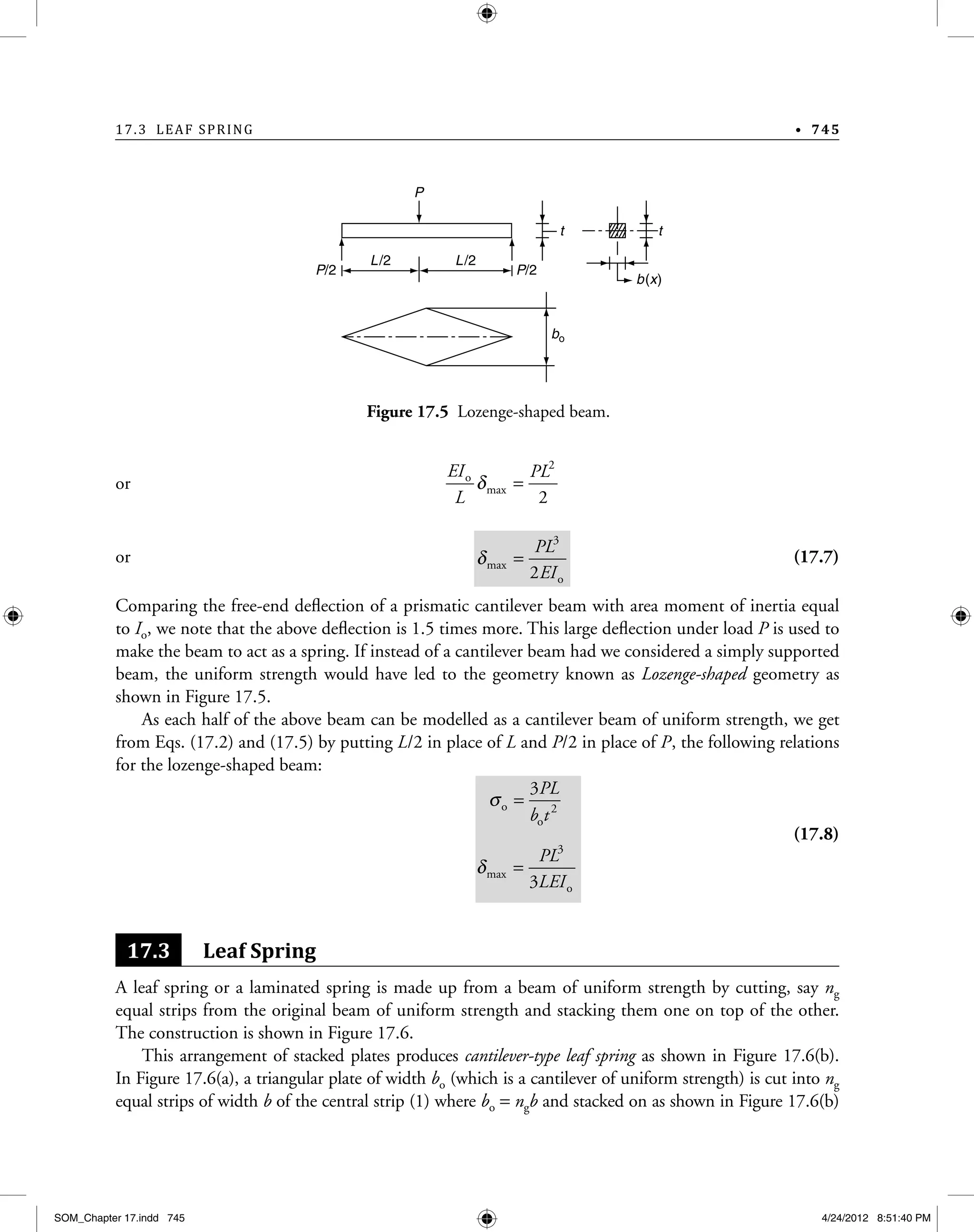 Chapter 17(leaf springs) | PDF