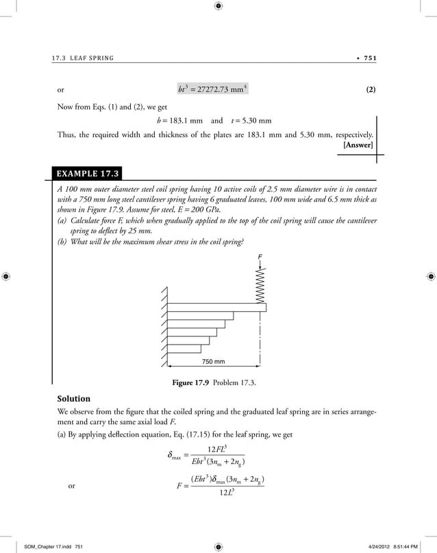 Chapter 17(leaf springs) | PDF