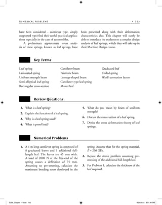 Chapter 17(leaf springs) | PDF