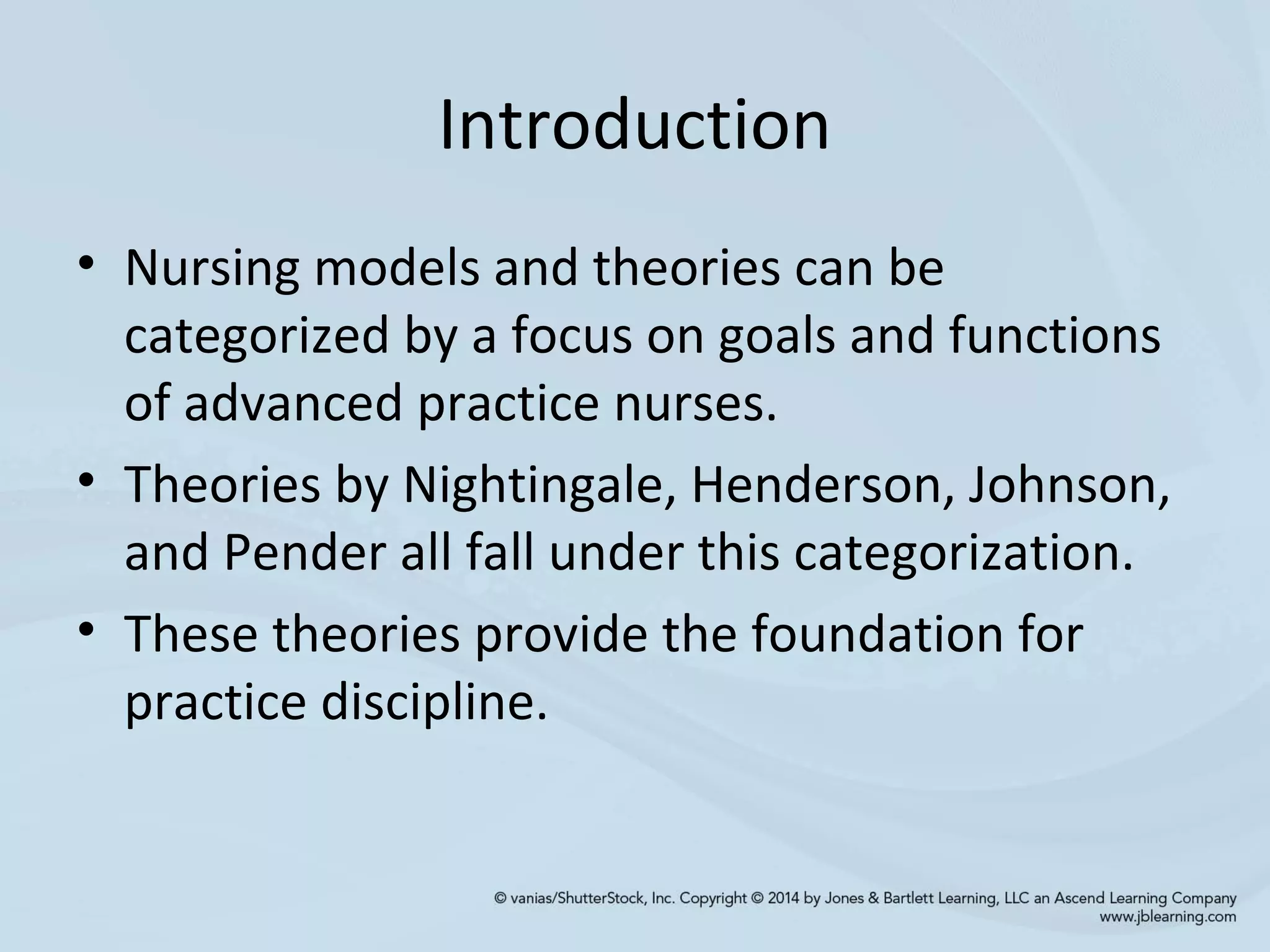 Chapter 17 models and theories focused on nursing goals and functions | PPT