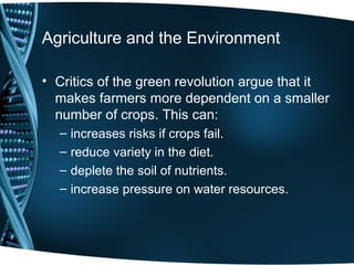 Chapter 17 science , the environment and society | PPT | Agriculture ...