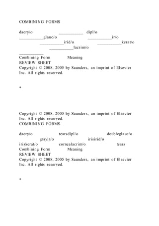Chapter 17Sense Organs The Eye and the EarCopyright | PDF
