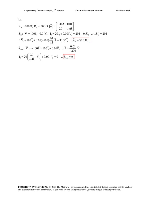 Chapter 17 solutions_to_exercises(engineering circuit analysis 7th) | PDF | Computer Networking ...
