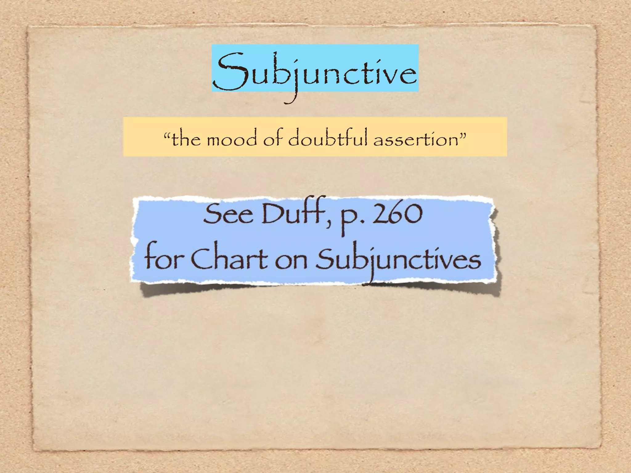 Chapter 17 subjunctive | PPT