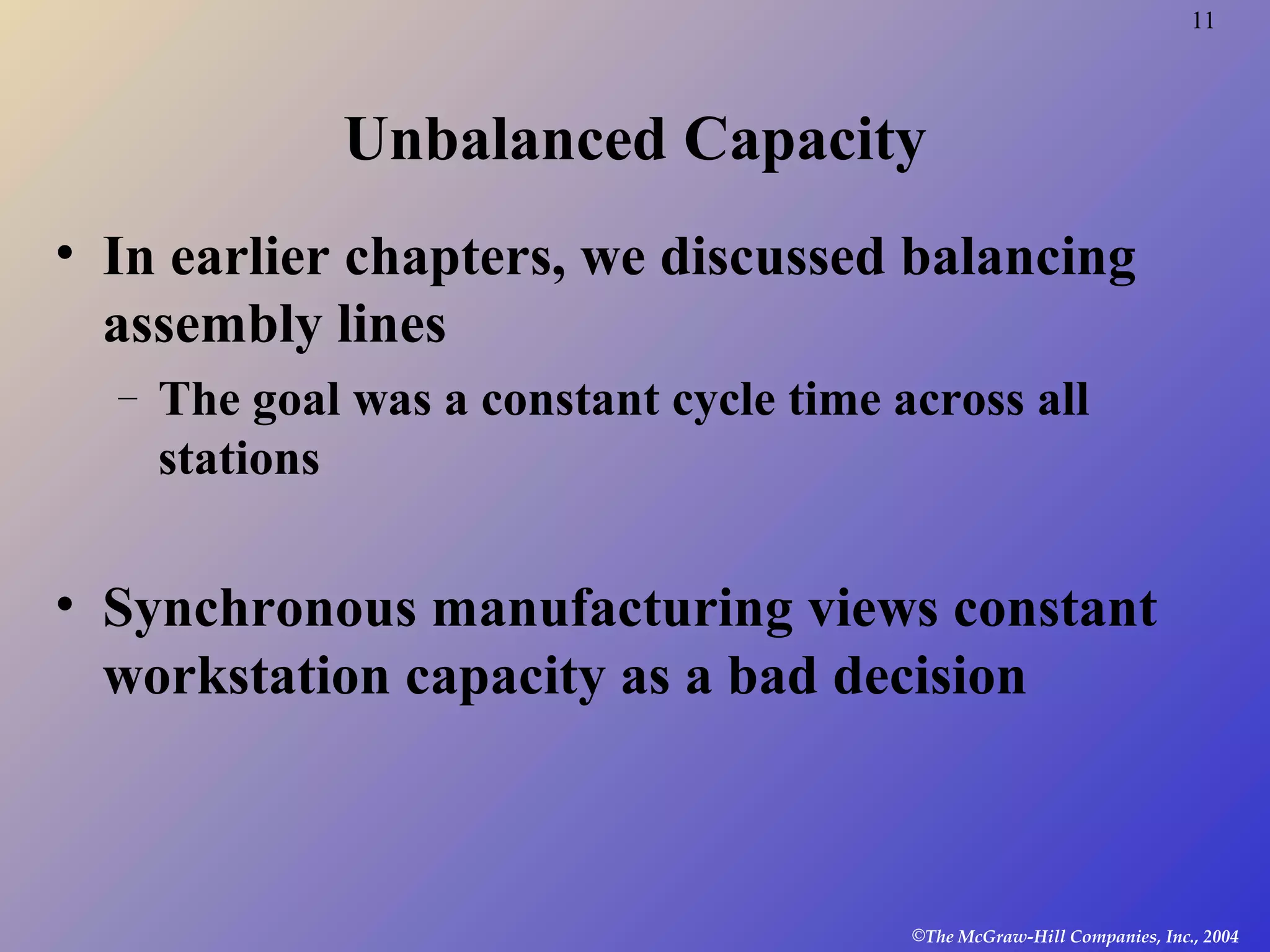 synchronous manufacturing and the theory of constraints | PPT