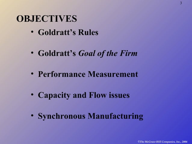 synchronous manufacturing and the theory of constraints | PPT