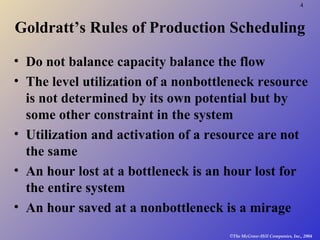 synchronous manufacturing and the theory of constraints | PPT