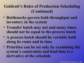 synchronous manufacturing and the theory of constraints | PPT