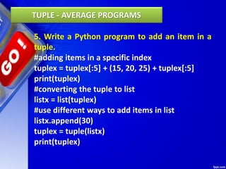 Chapter 17 Tuples | PPT