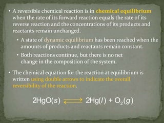 Chapter 18.1 : The Nature of Chemical Equilibrium | PPTX