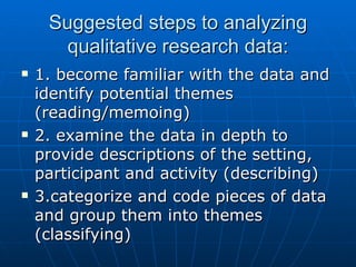 Emil Pulido on Qualitative Research: Analyzing Qualitative Data | PPT