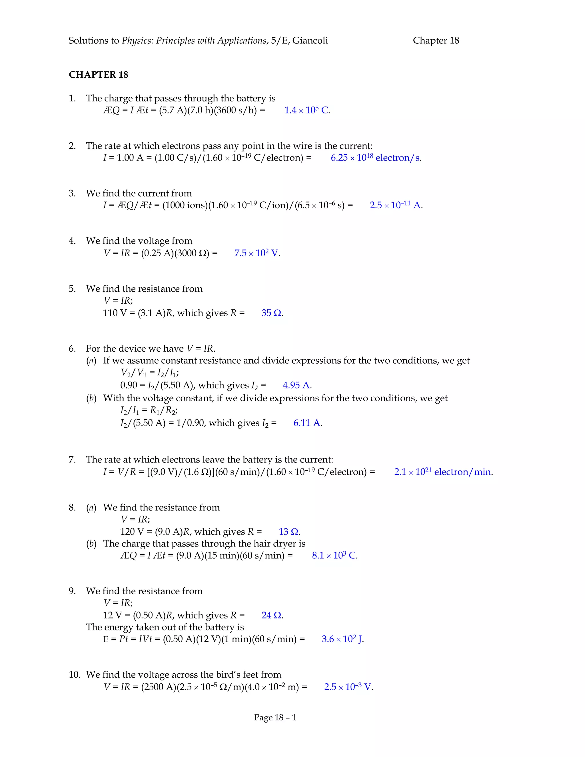 Chapter18 giancoli edisi 5 jawaban fisika | PDF