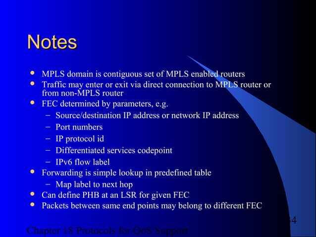 Protocol for QoS Support Chapter 18 | PPT